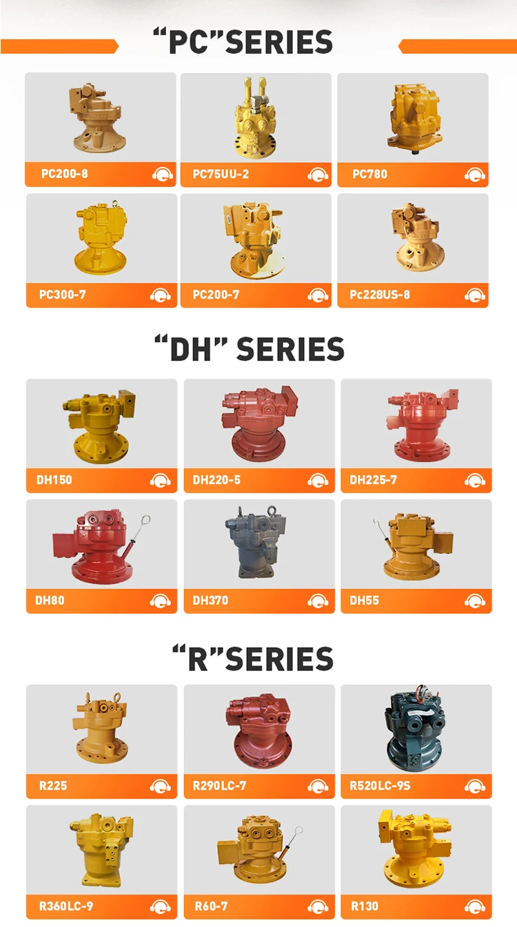 DX225 Excavator Swing Motor K1000697A for Doosan - 1 Year Warranty