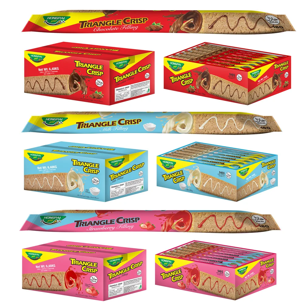 Grain Strawberry Chocolate Milk Flavor Triangle Biscuits