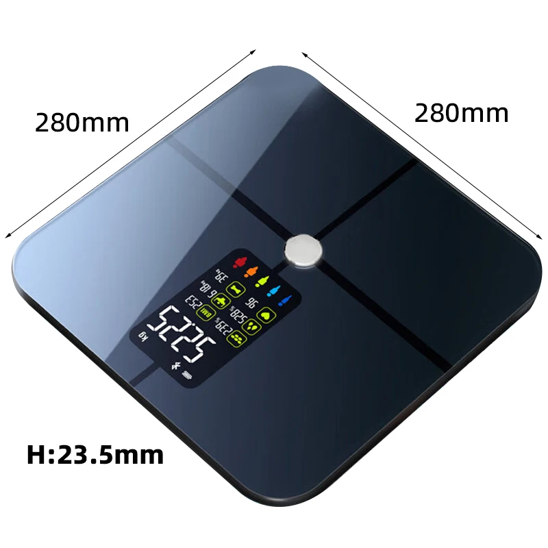 Balanza Digital Weight Machine Va Screen Smart Body Fat Weighing Scales ...