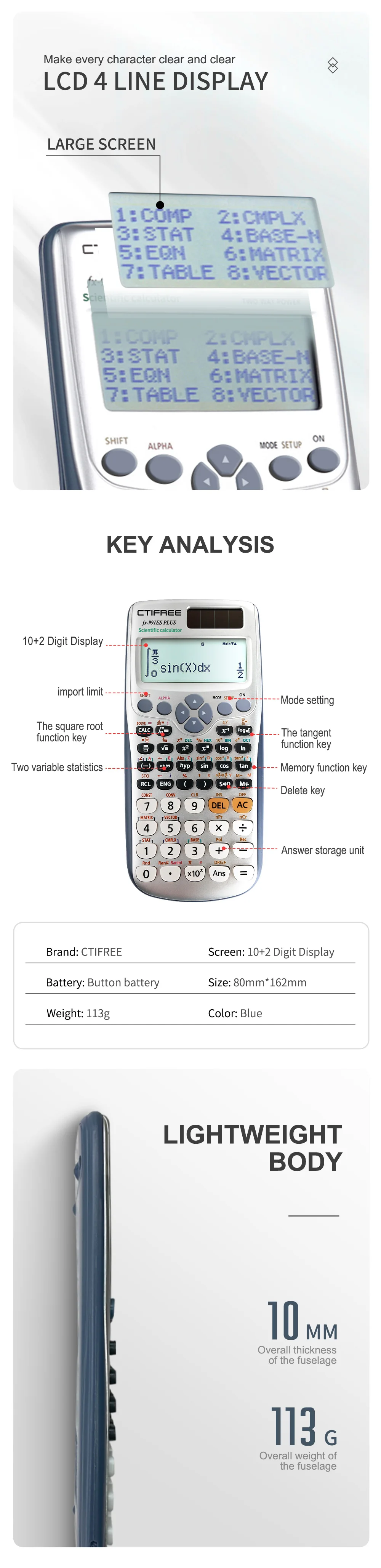 Cheap Calculator Necessary For School Students Exams Fx-991esp Advanced ...