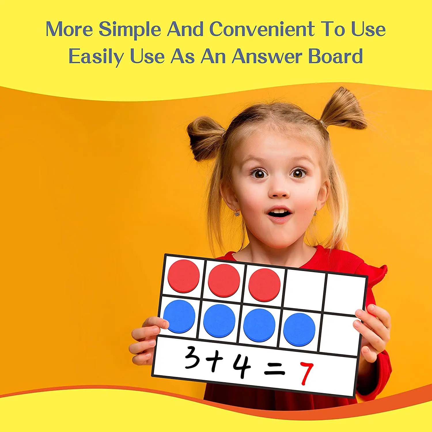 Magnetic Ten-frame Set 6 Frames Blank Writing Space 66 Colorful Discs 2 ...