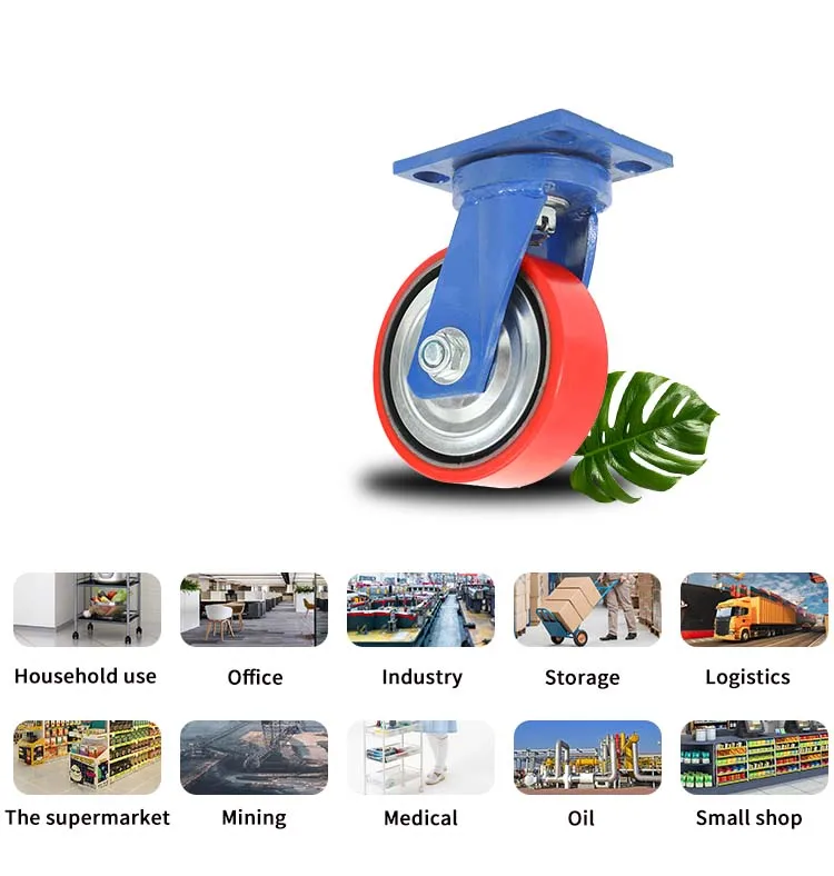 1 Ton Heavy Duty Pu Caster Wheel - Buy 2 Tons Load Caster Wheel,Caster ...