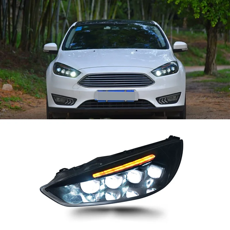 Mustunning Led Drl Dynamic Headlight Headlamp For Ford Focus 2015 2016 ...