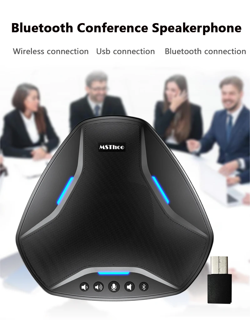 Msthoo Portable Wireless Conference Speaker - 360 Degree Microphone