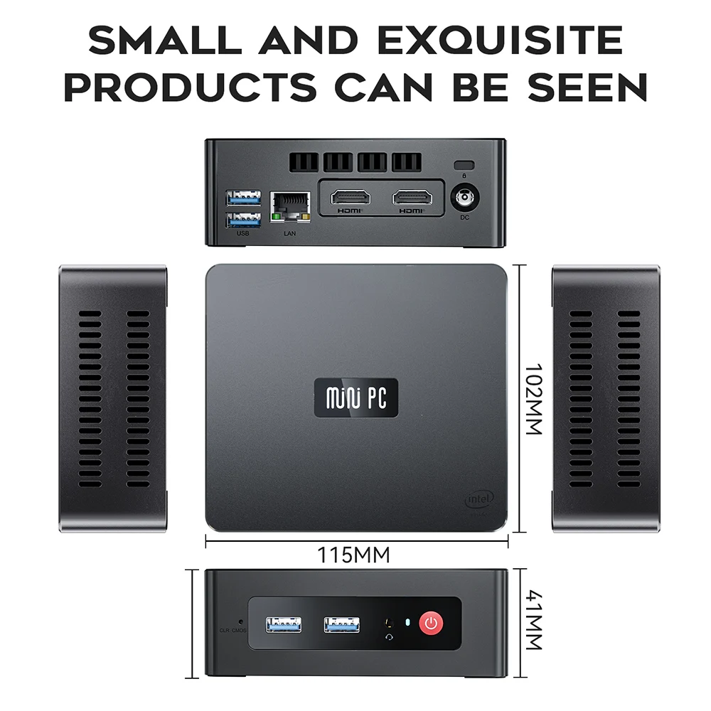 Mini PC GK35 Pro Gemini Lake J4105 - 8GB DDR4, 256GB SSD