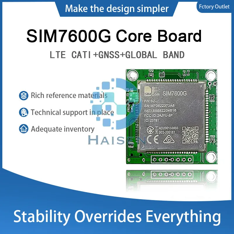 Haisen Simcom Sim7600g Core Board Sim7600g Development Board Lte Cat1 Gnss Global Band Sim7600