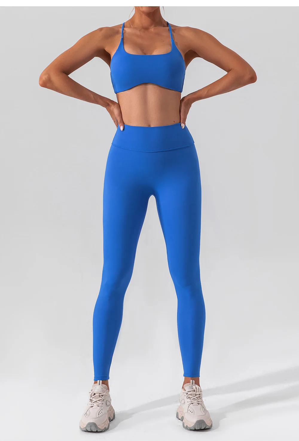 Casual Gym Fitness Girls Yoga Running Sports Wear Cross Back Crop Top Workout Gym Sportswear