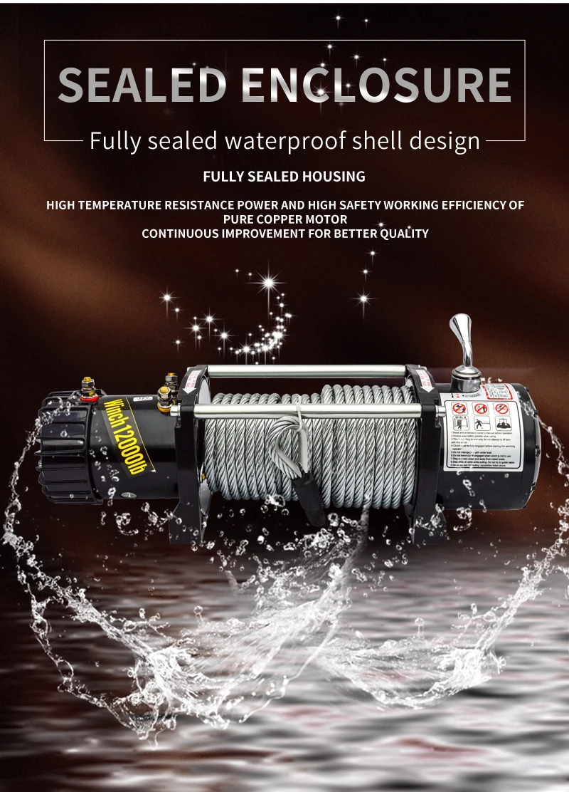 Off Road 12V 24V Mini Electric Winch 4500 Lbs Truck Winch