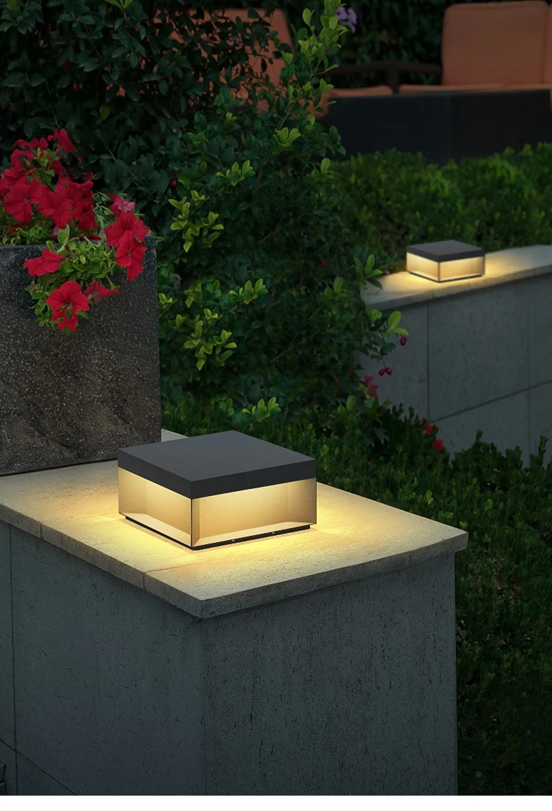 Modern Outdoor Square Garden Lamp Villa Atmosphere Lawn Lights ...