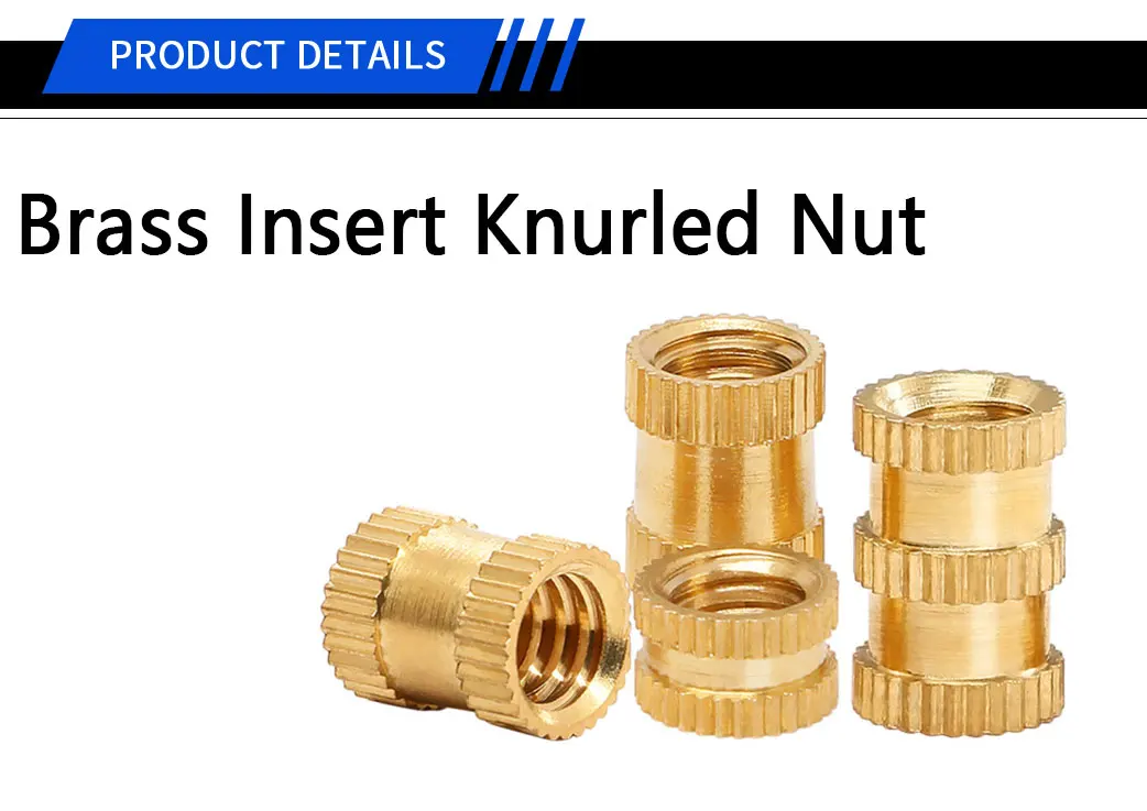 Customized Knurled Metal Brass Threaded Inserts Nut For Machining ...