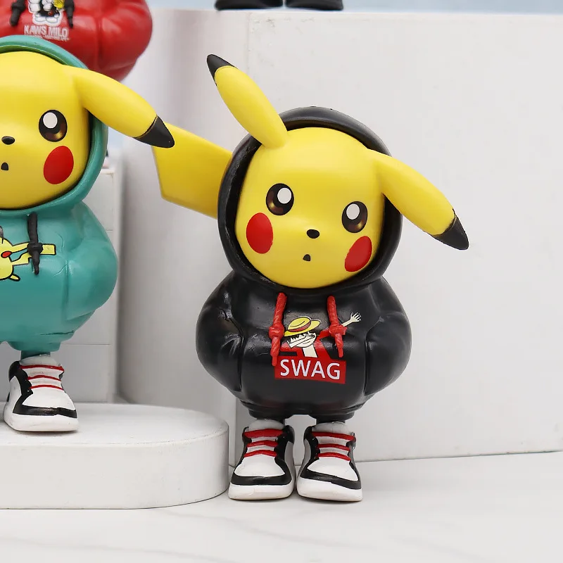 Pokemoned Cosplay Pikachu Standing Posture Doll Pvc Children's ...