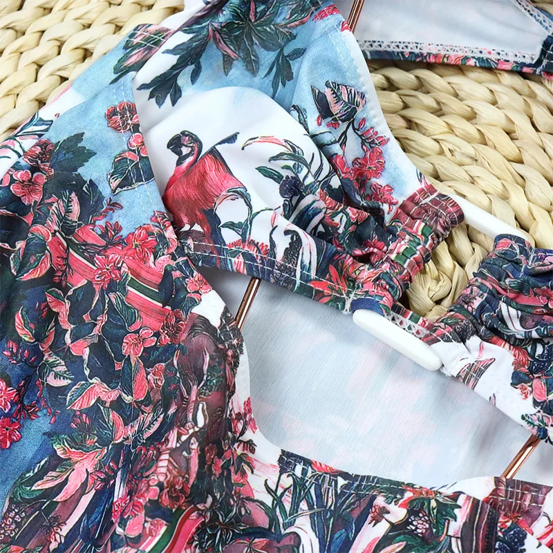 Jsn 2024 Designer Bathing Suits For Women Long Sleeved Swimwear Chiffon ...