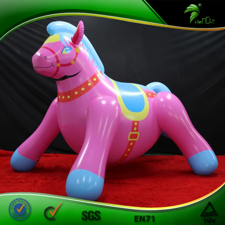 Hongyi Inflatable Custom Big Belly Pink Horse Ride On Pink Fat Horse ...