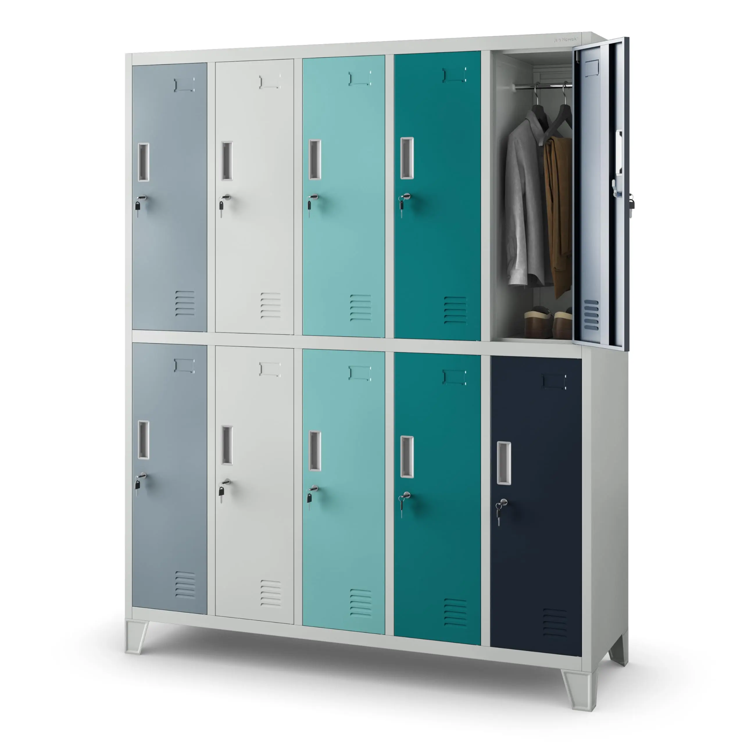 10 Doors metal locker cabinet employee steel wardrobe gym locker staff ...