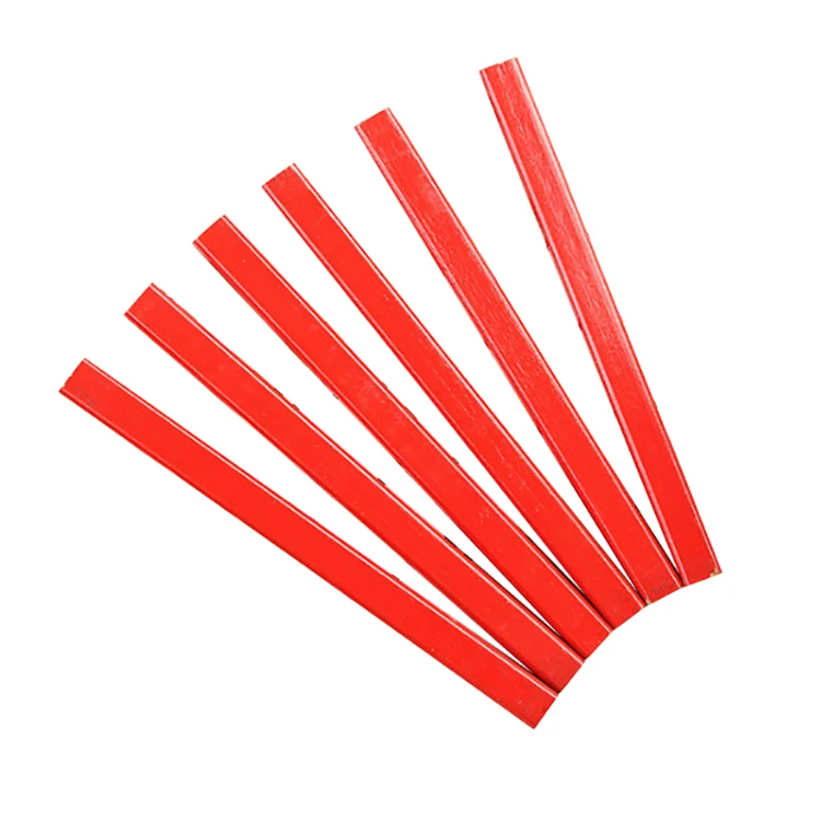 7 Inch Red Carpenter Pencil - Standard HB Lead Pencil