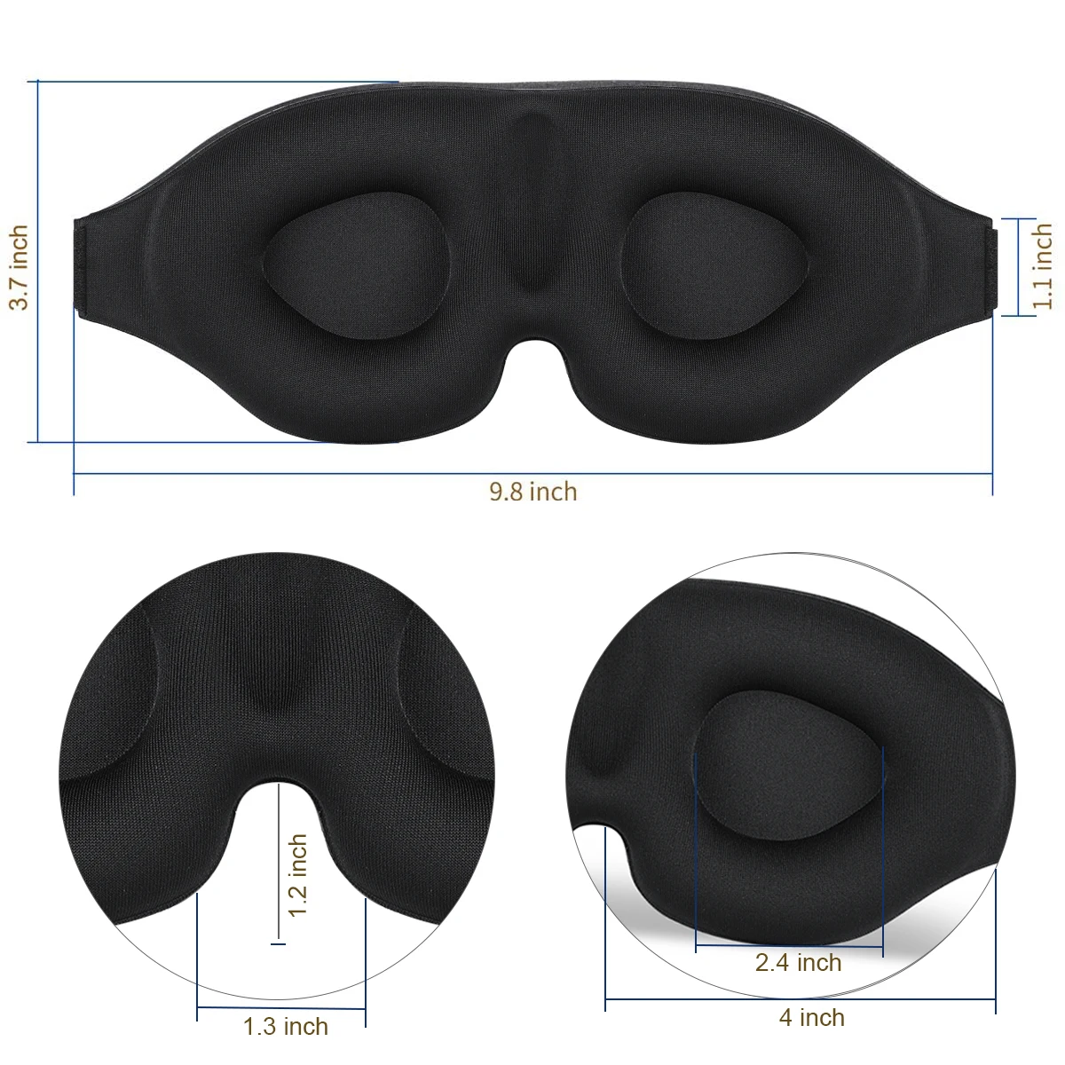 Factory Wholesale 3D Design Eye Mask with Memory Foam 3D Sleeping Cover ...