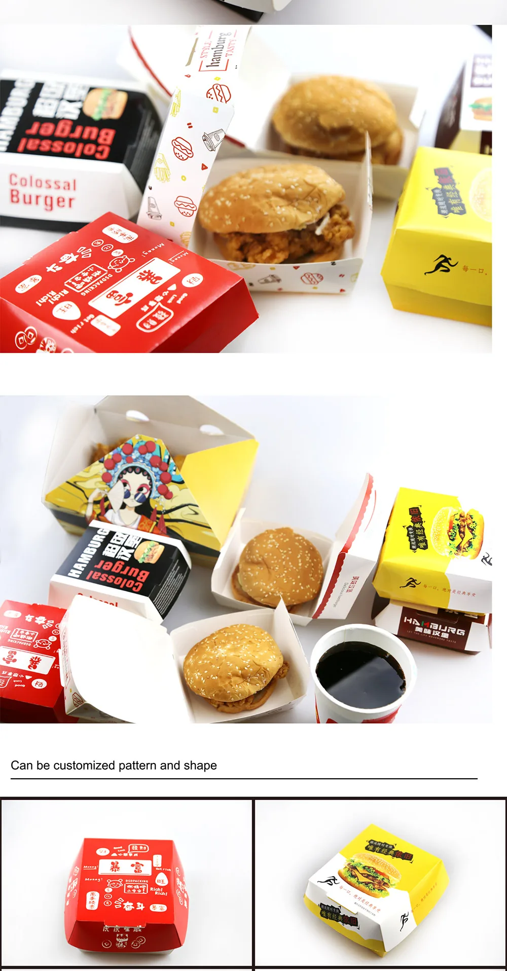 Cheap Custom Grease-proof Kraft Paper Togo Deli Fast Food Take Out Box ...