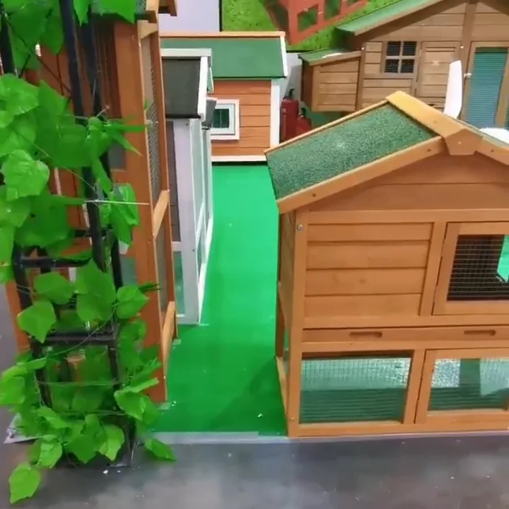 Courtyard Wood Dog House Kennel Outdoor And Indoor Customized Size ...