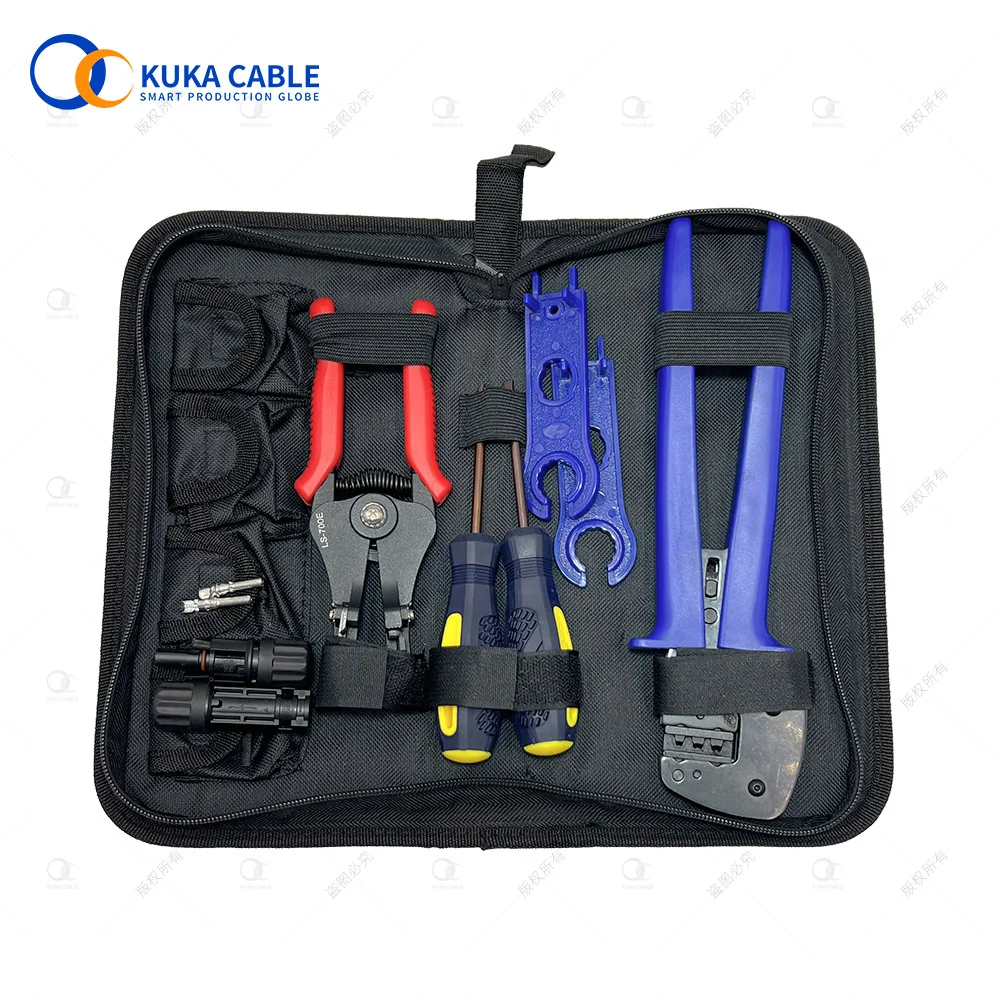 solar connector crimping tool bag terminal crimper wrench wire stripper ...