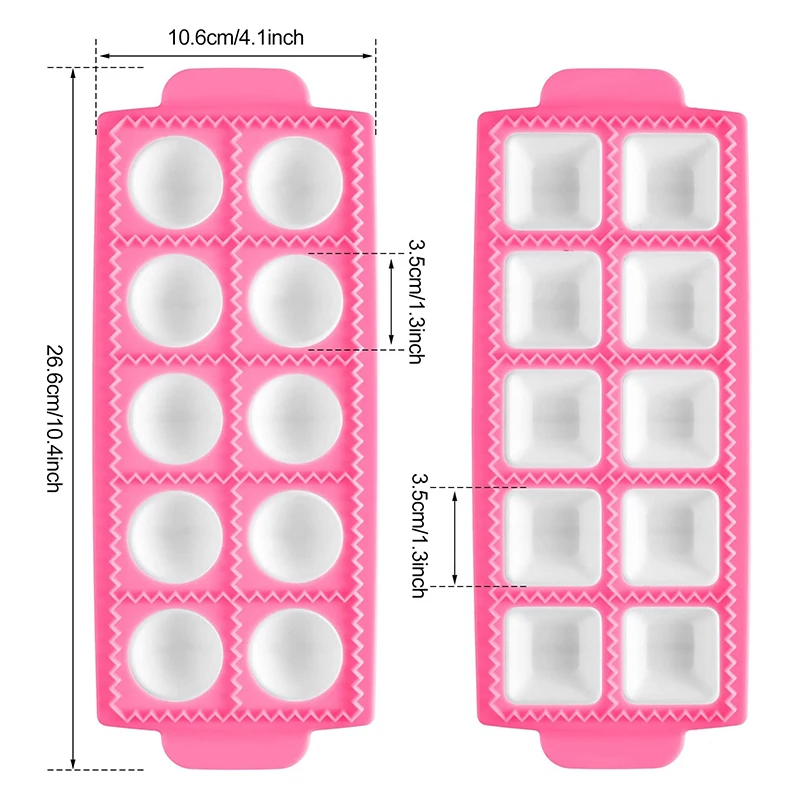 Large Ravioli Cutter Press Set Round Ravioli Mold And Cutter Square ...