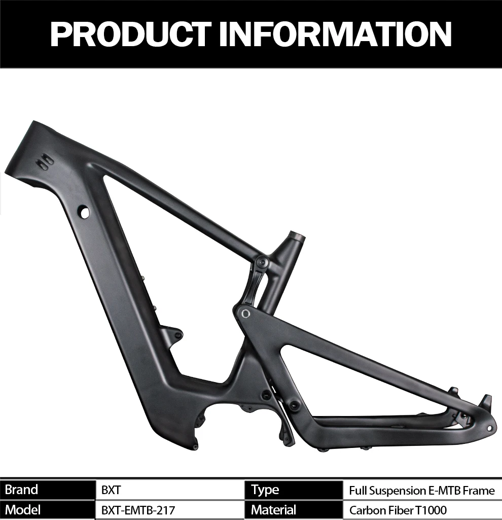 BXT EMTB Frame - High-Efficiency Carbon Fiber Ebike Frame