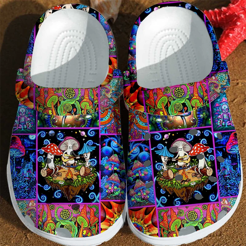 Customized EVA Nurse Clogs - Hippie Pattern & Waterproof