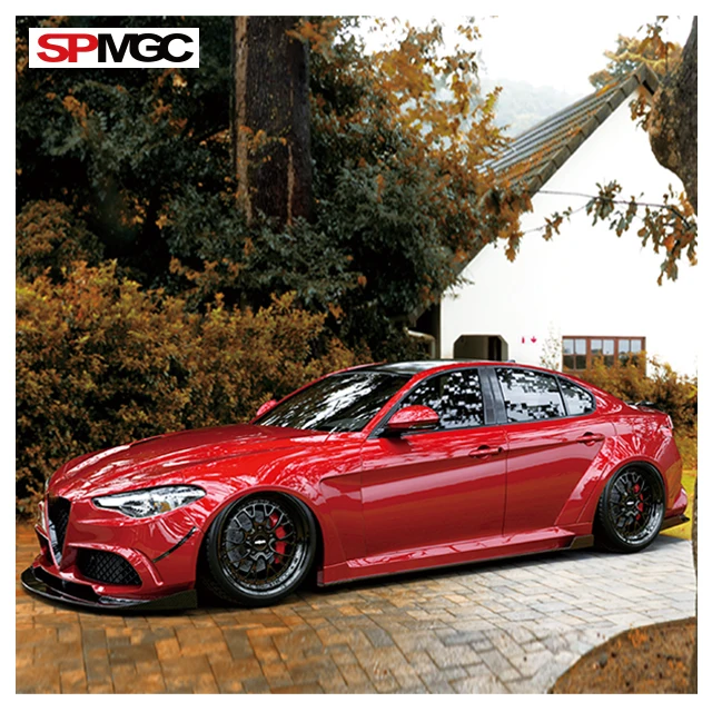 Carbon Fiber Body Kit For Alfa Romeo Giulia Front Bumper Lip Wide ...