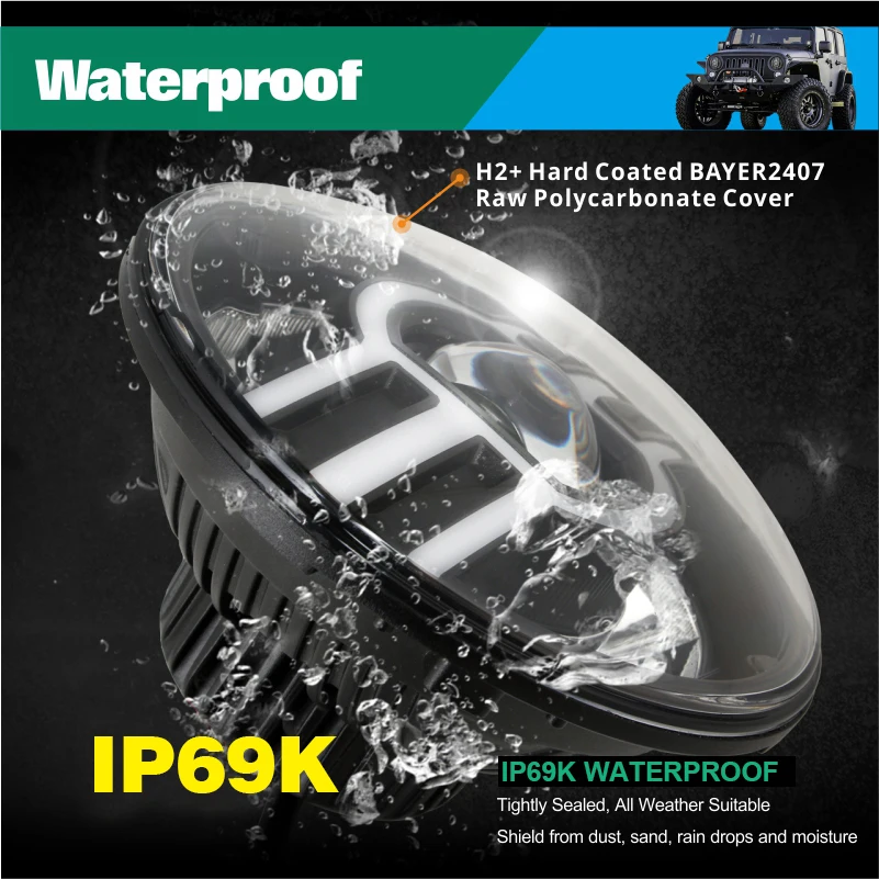 Motorcycle 7 Inch Led Headlight Led Projector Car Fog Led Light Drl Led ...