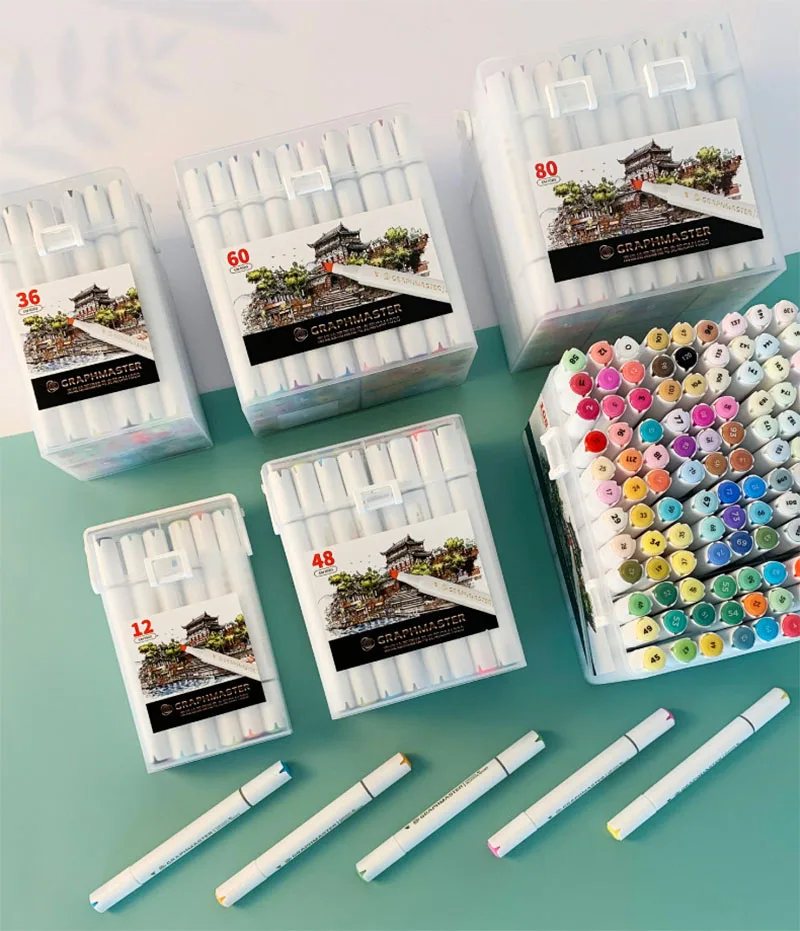 Bview Art New Design Total 108 Colors Alcohol Based Triangle Dual Tip ...