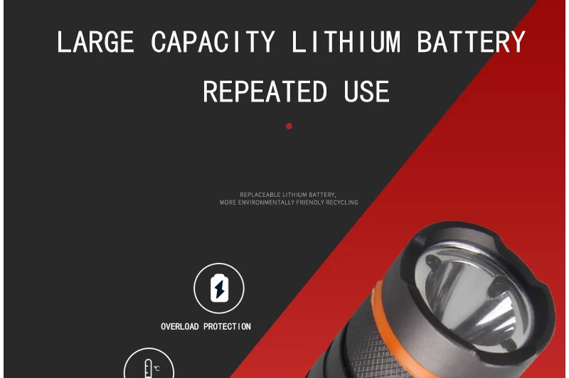 Professional L-Shaped USB Rechargeable LED Flashlight Tool - Emergency ...