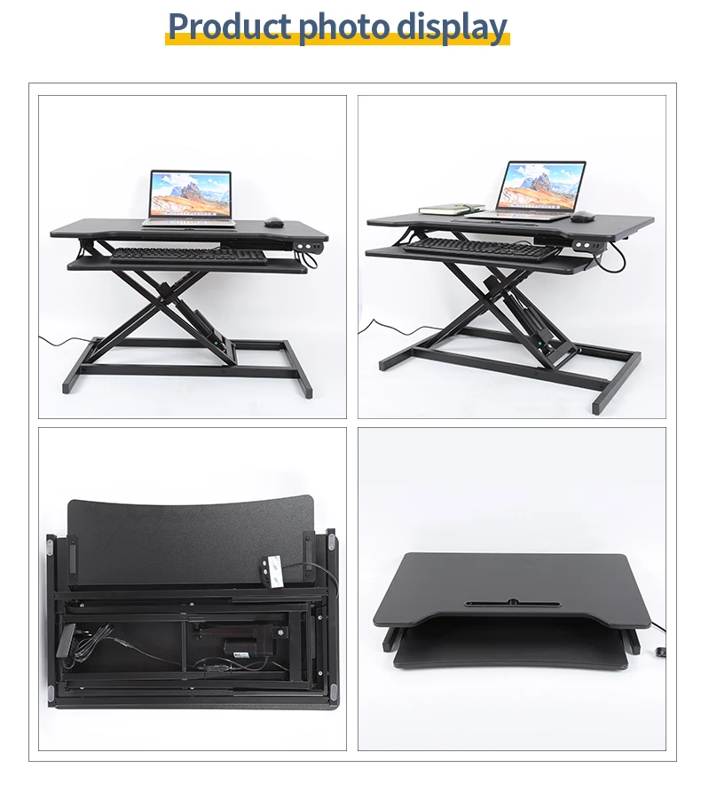 Height Adjustable Standing Sit Stand Up Computer Electric Adjustable ...