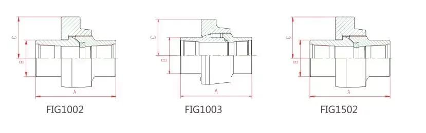 API Certified Stainless Steel FMC Weco Figure 1502 Hammer Union ...