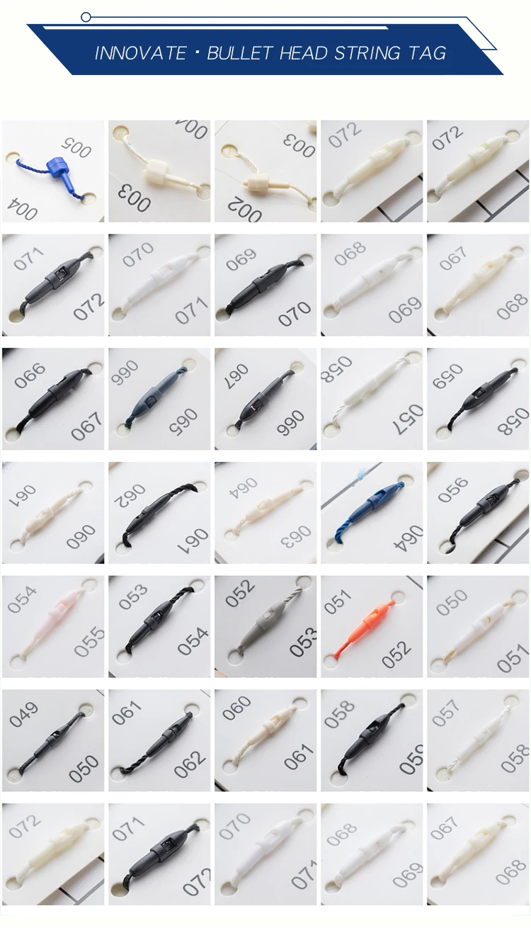 GRS Biodegradable PLA Plastic Clothes Snap Lock Pin Loop Tags