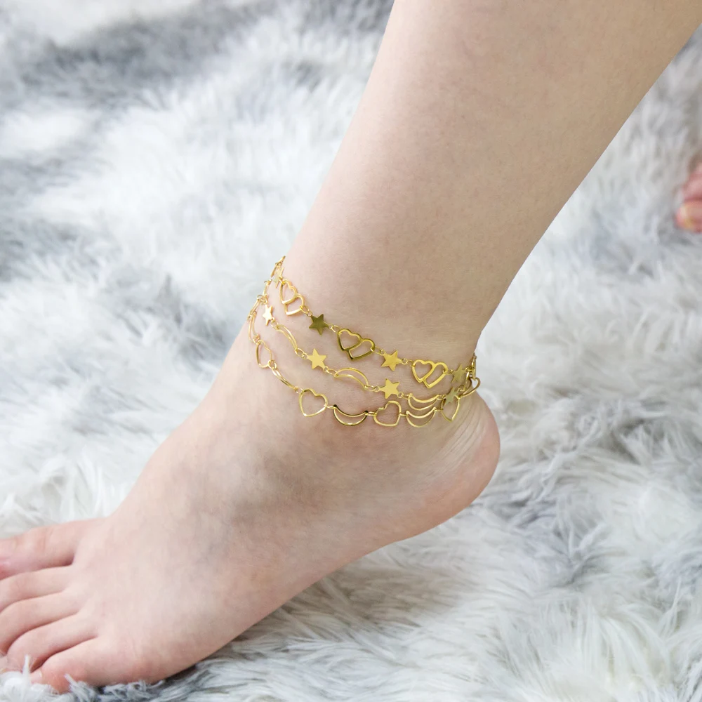 Ason 18k Gold Plated Leaf-shape Stainless Steel Waterproof Summer ...