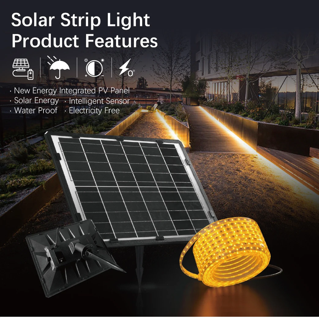 Integrated Solar Strip Light 20a 30p 24v Solar Power Rgb Led Light ...