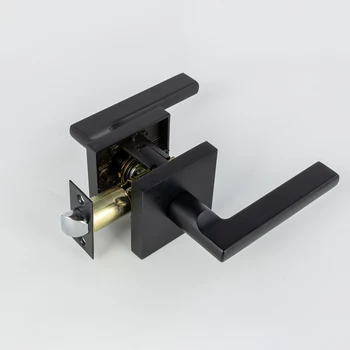 Heavy Duty Door Lever Handles Matte Black Lock Handle Square Door Lock ...