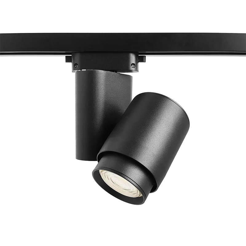 Aluminum housing black/white COB 30w led track light adjustable color ...