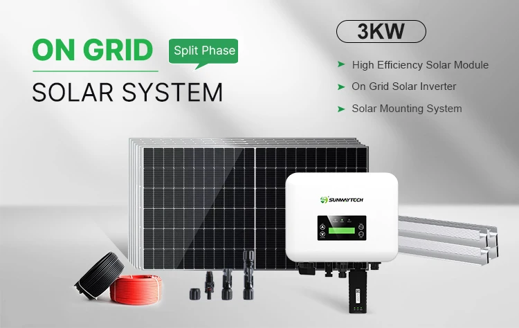 All In One Split Phase On Grid Solar Power System 3000 Watt Solar Panel ...