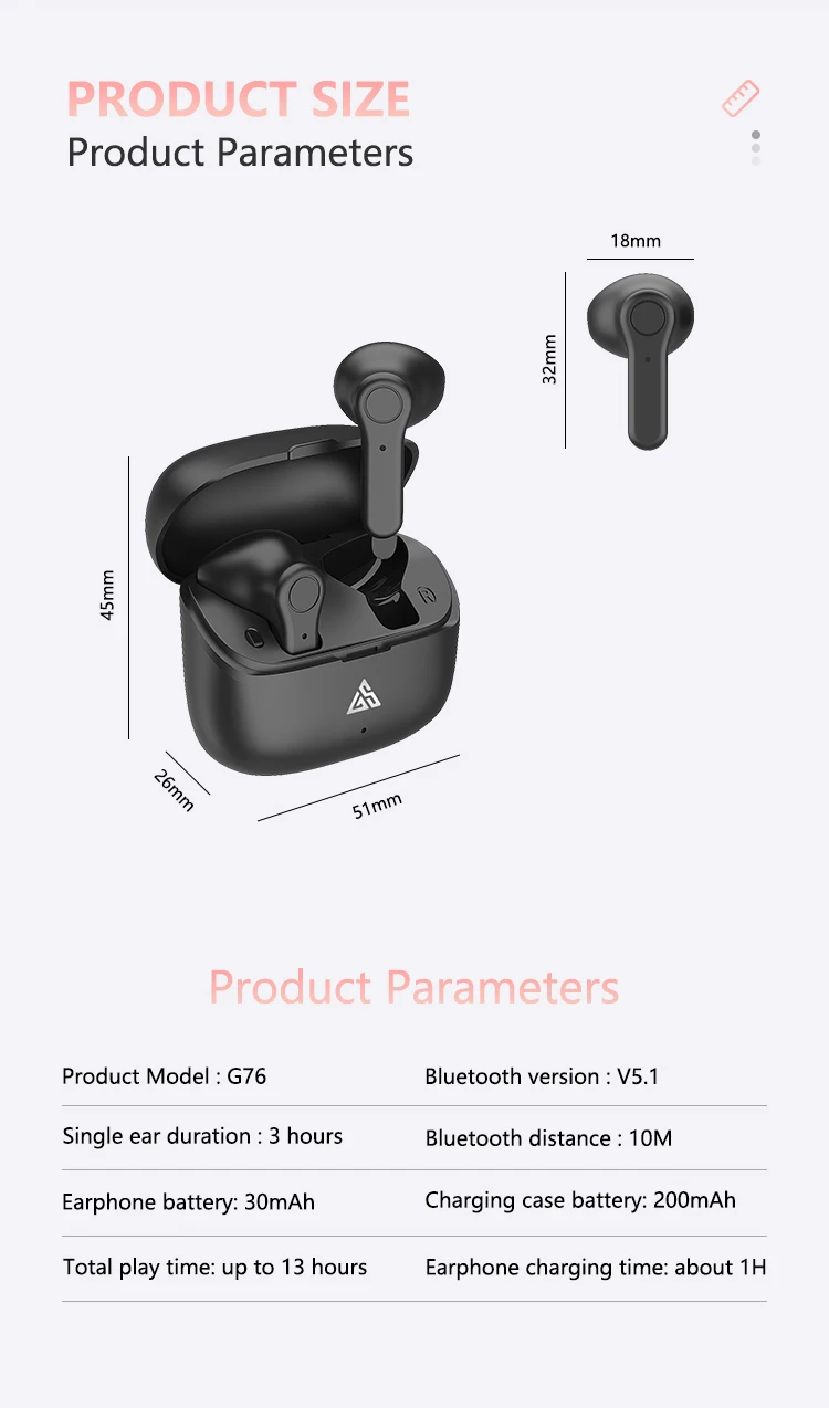 New Model Type-c Handsfree Buds Tws Earbuds Wireless Headphones ...