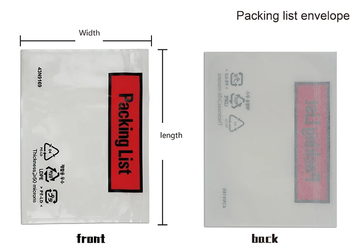 Self-adhesive clear Packing List Envelopes for Invoices| Alibaba.com