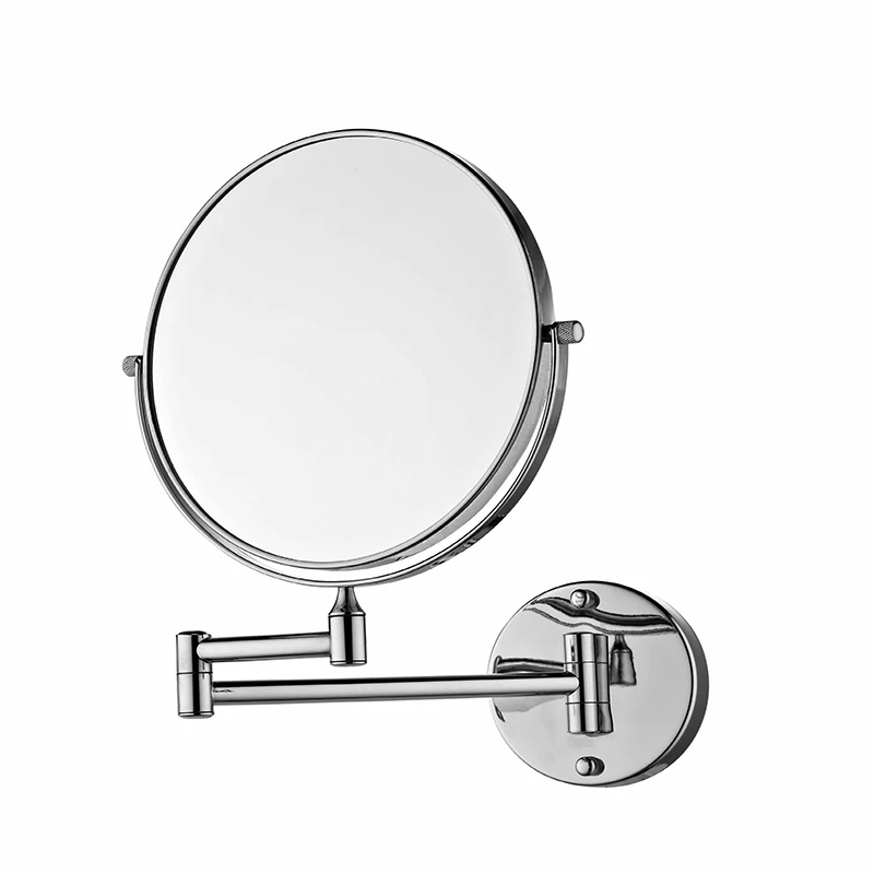 5X Magnifying Mirror 360 Degree Rotating Wall Mounted Rocker Arm Makeup ...