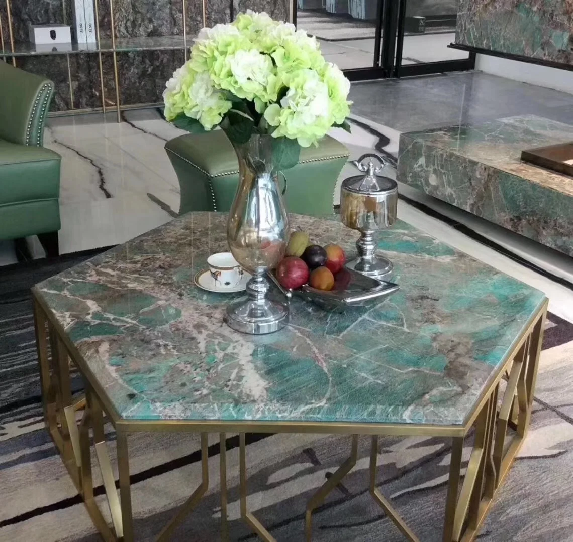 Amazonite Green Natural Quartzite Countertop Slabs