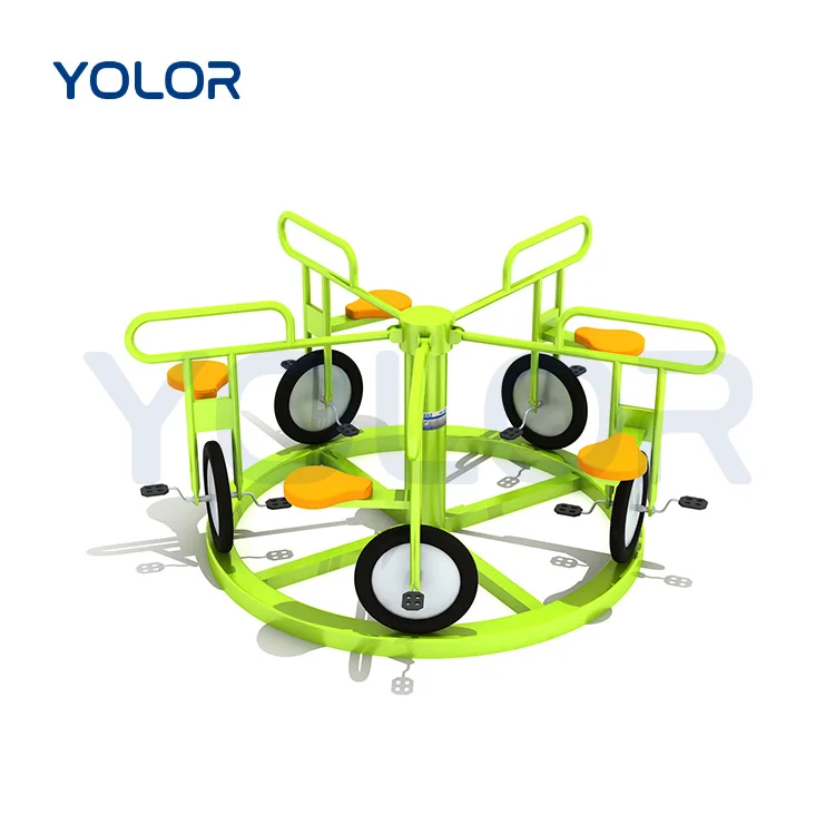 Outdoor Playground Human Powered Amusement Park Rides Carousel ...