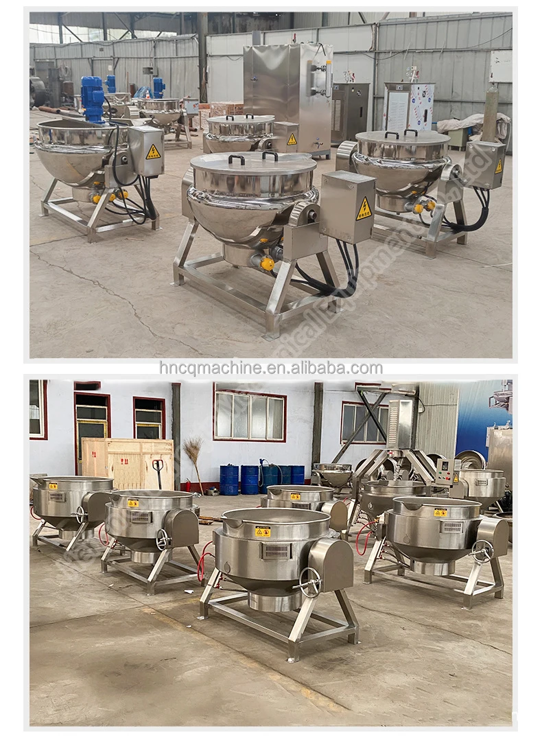 Steam Jacketed Kettle With Agitator Glp 50l Stainless Steel Cooking Pot ...