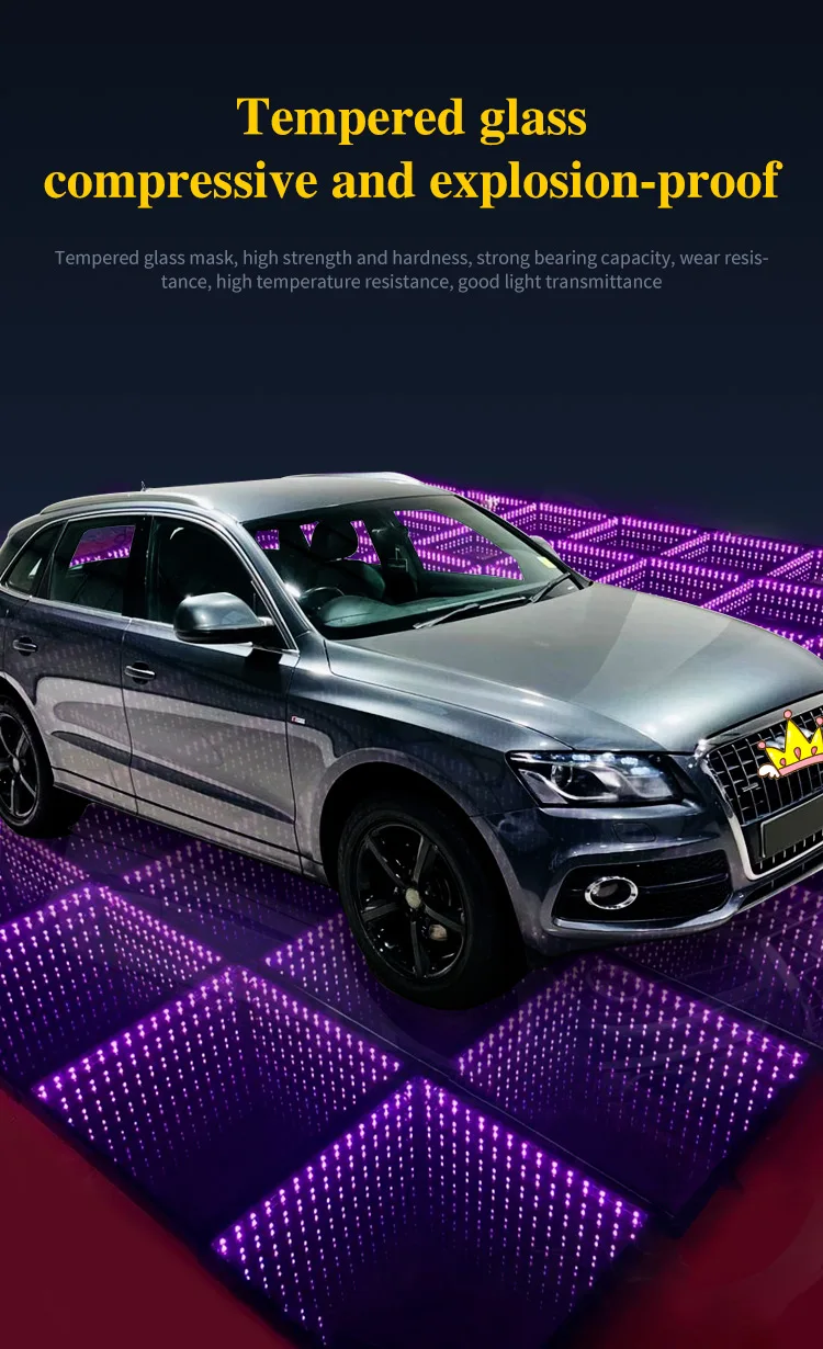 Hot Sale Glass Floor Stage Led Infinite Mirror Dance Floor Lights For ...