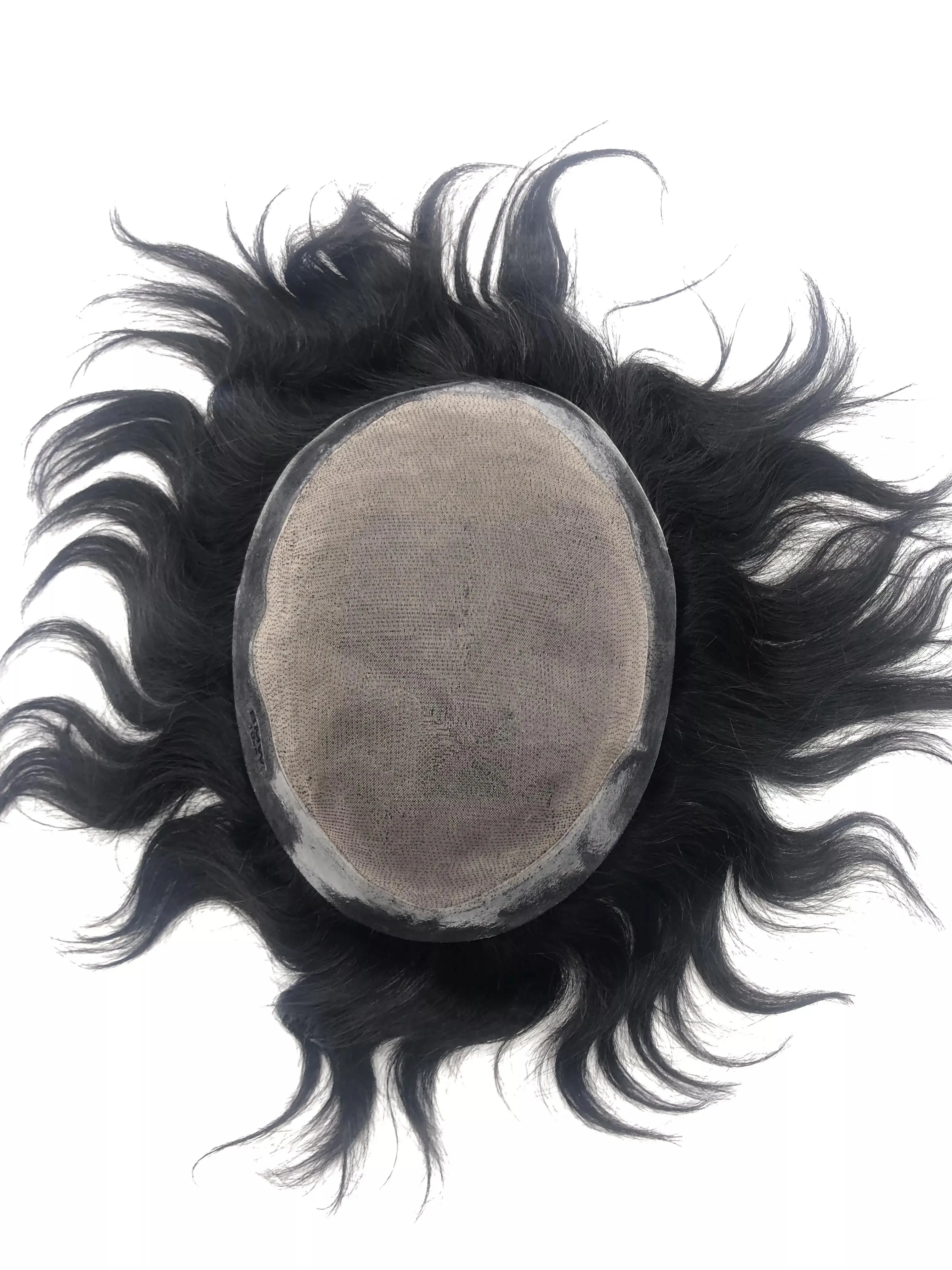 Custom Toupee Men Human Hair Mono F Mesh PU Around