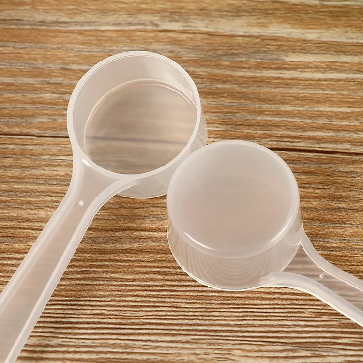 4g 8ml Round Flat Bottom White Clear Plastic Pp Measuring Spoon Scoop ...