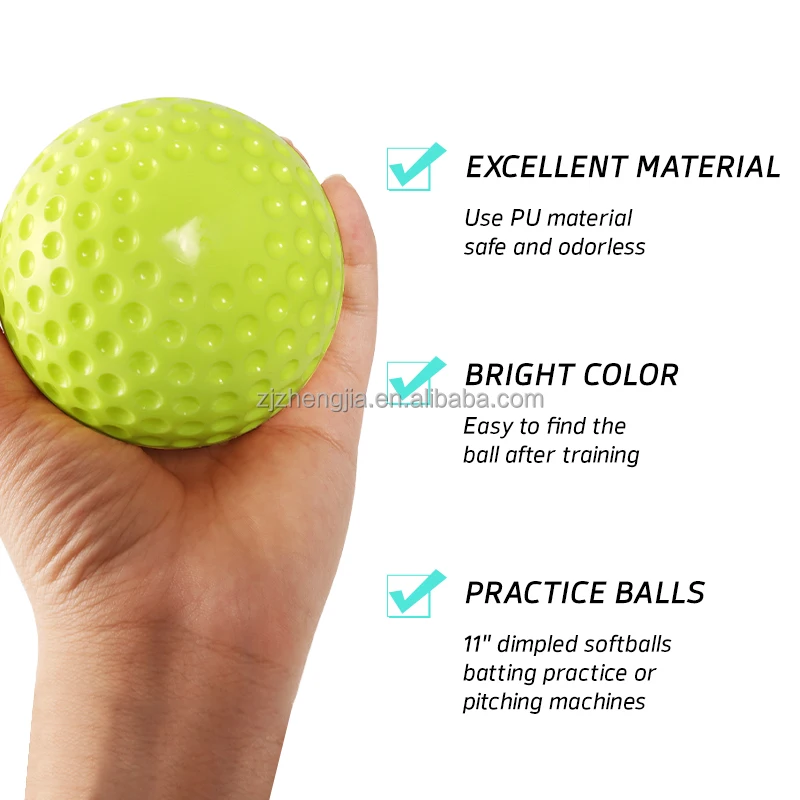 12 Pack 9/12 Inch Dimpled Baseball Softball Balls for Pitching Machines ...