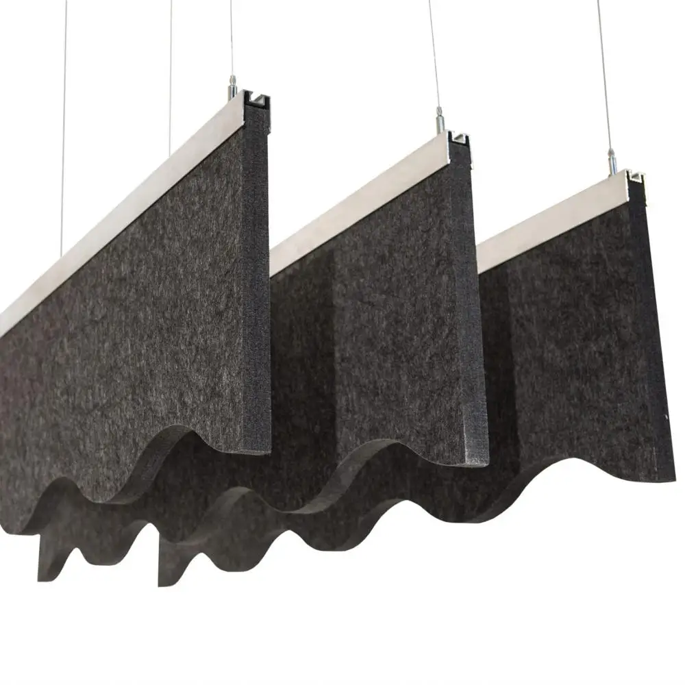 Soundproof Polyester Felt Acoustic Panels For Ceiling 12mm Suspended ...