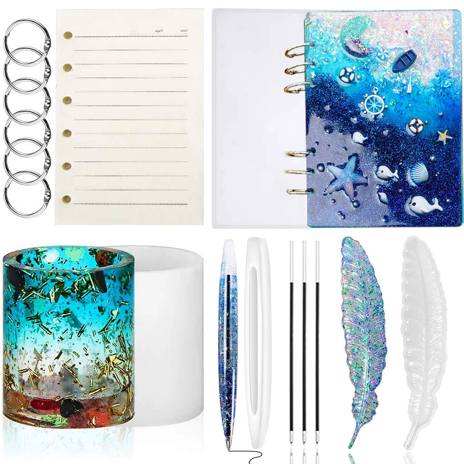 Large Notebook Cover Epoxy Resin Silicone Molds - DIY Kit